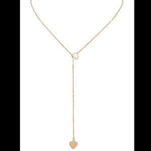 Jewelry | Gold Heart Dangle Necklace | Poshmark